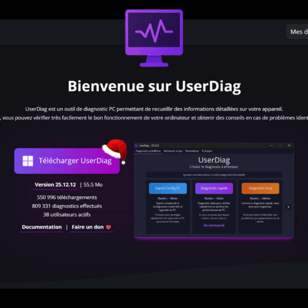 UserDiag : comprendre et diagnostiquer son PC sans jargon